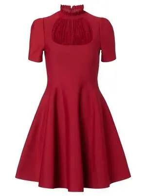 Alexander McQueen Lace-trimmed Minidress - Burgundy