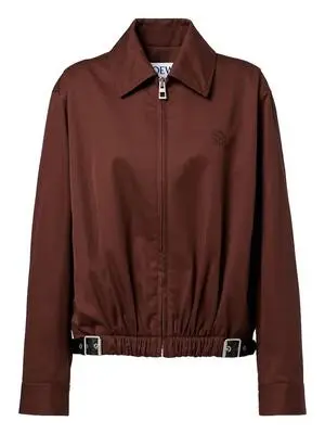 Loewe Belted Cotton And Silk Twill Blouson - Brown