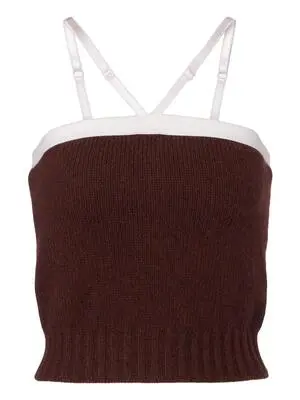 Prada Wool And Cashmere Top - Brown