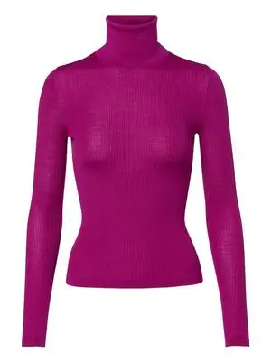 Saint Laurent Wool, Cashmere, And Silk Turtleneck Sweater - Pink