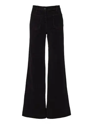 NILI LOTAN Florence Cotton-Blend Corduroy Flared Pants