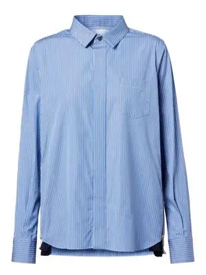 Sacai Paneled Poplin Shirt - Blue