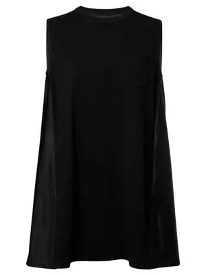 Sacai Paneled Mini Dress - Black