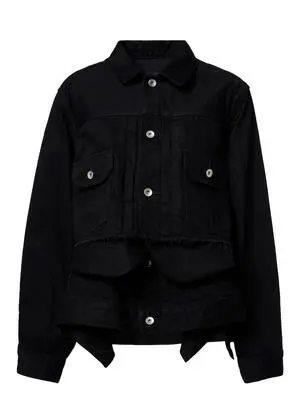 Sacai Layered Denim Jacket - Black
