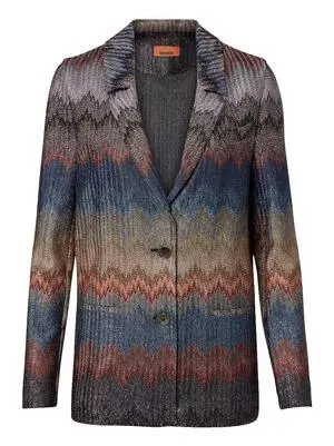 Missoni Zigzag Lamé Blazer - Multicoloured