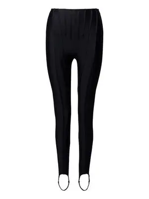 MUGLER Paneled Stirrup Leggings - Black