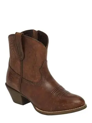 Ariat Darlin Short Western Boot Distressed Brown Leather