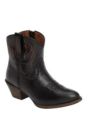 Ariat Darlin Short Western Boot - Old Black Leather