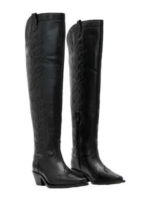 ALLSAINTS Landon Over-The-Knee Western Boots