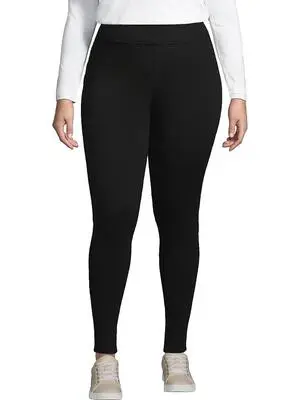 LANDS' END High Rise Serious Sweats Fleece Lined Pocket Leggings