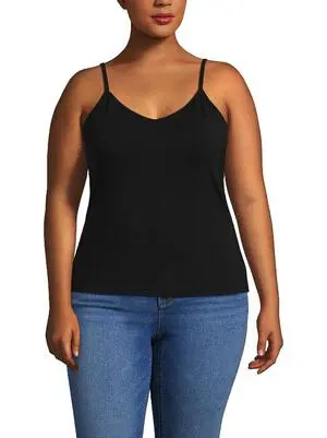 LANDS' END Cooling V-neck Camisole - Black
