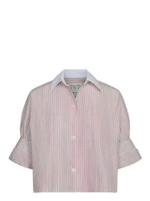 TWP Striped Button-down Shirt - Pink