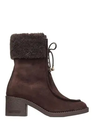 JIMMY CHOO Hali Shearling Boots Brown
