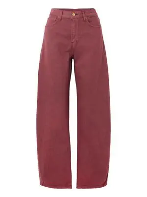 B Sides Leroy Barrel-leg Jeans - Burgundy