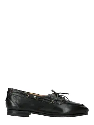 Bally Leather Boat Shoes - Black