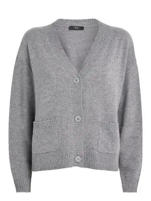 Max Mara Virgin Wool Cardigan - Grey