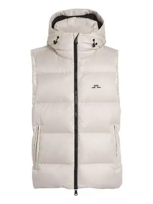 J. Lindeberg Down Hooded Gilet - Beige
