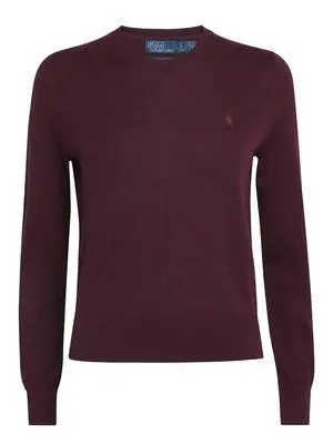 Ralph Lauren Wool Crew-neck Sweater - Burgundy