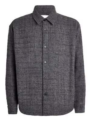 FRAME Wool-blend Tweed Overshirt - Grey