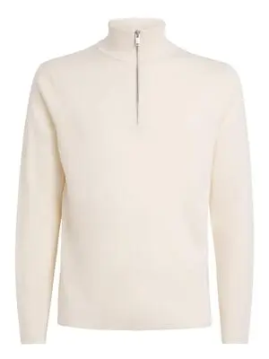 Sandro Wool Half-zip Sweater - Beige