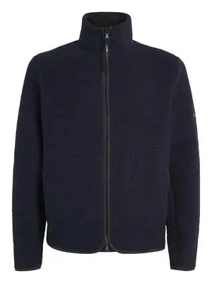 J. Lindeberg Wool-blend Fleece Dustin Jacket - Navy