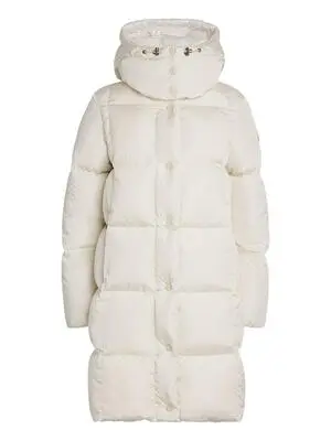 Moncler Water-repellent Long Down Coat - Ivory