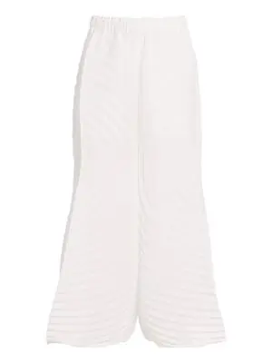 Issey Miyake Paper Bag Pleats Trousers - White