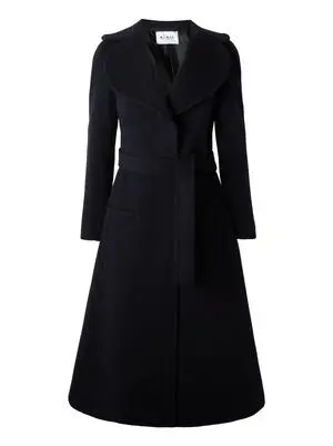 Alaïa Belted Wool Coat - Blue