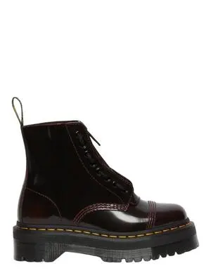 Dr. Martens Lace Up Platform Boots - Burgundy