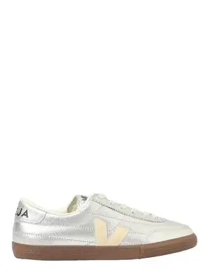 VEJA Panenka Laminated Leather Sneakers - Silver