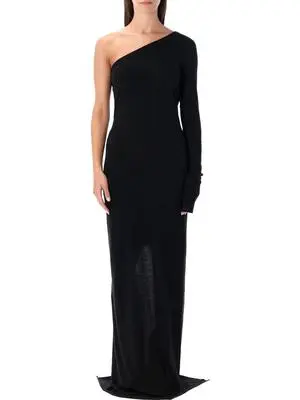 Rick Owens One-shoulder Maxi Dress - Black