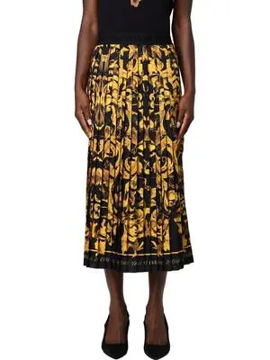 Versace Printed Pleated Skirt - Black