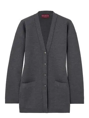 Gucci Wool-blend Cardigan - Gray