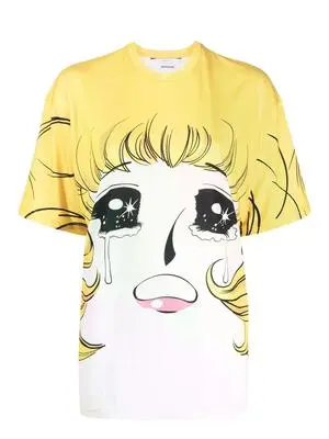 PUSHBUTTON Graphic-print T-shirt Dress - Yellow