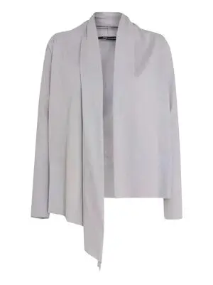 UMA | RAQUEL BLAY Draped-collar Cotton Jacket - Grey