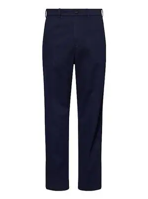 Dunhill Tailored Straight-leg Cotton Blend Chino Trousers - House Navy