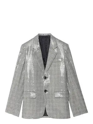 Zadig&Voltaire Sequin-embellished Stretch-woven Blazer - Black