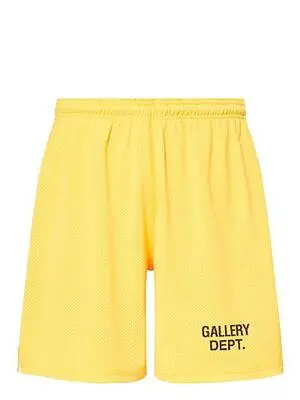 GALLERY DEPT. Logo Print Court Shorts Gold