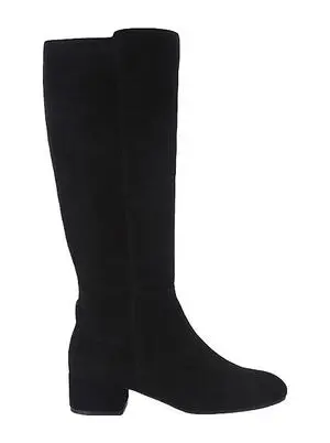 Carvela Gaia Heeled Knee-high Suede Boots - Black