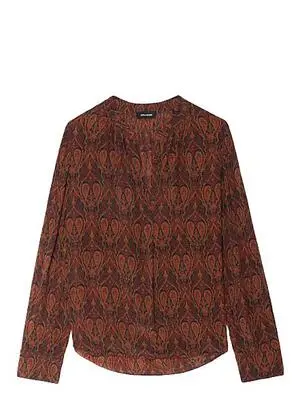 Zadig&Voltaire Paisley-print Satin Blouse - Black