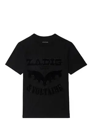 Zadig&Voltaire Rhinestone-embellished Cotton T-shirt - Black