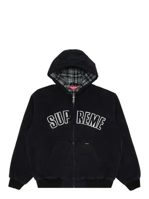 Supreme Reflective Arc Hooded Work Jacket - Black