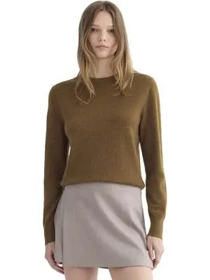 Everlane Cashmere Slim Crew Sweater Heathered Toffee