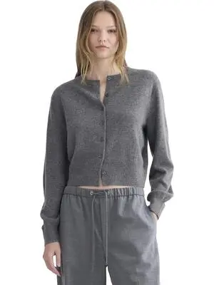 Everlane Cashmere Cropped Cardigan - Heather Charcoal