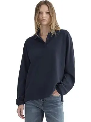 Everlane Oversized Pique Polo T-shirt - Deep Navy