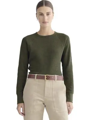 Everlane Slim-Fit Crew Neck Waffle Sweater Heather Beech