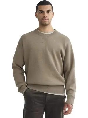 Everlane Luxe Merino Double-knit Sweater - Taupe Melange