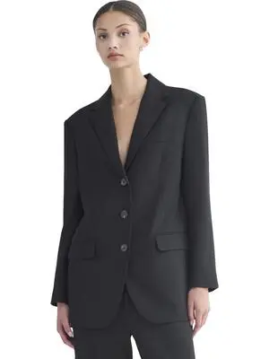 Everlane Tailor Twill Wool Blazer - Black