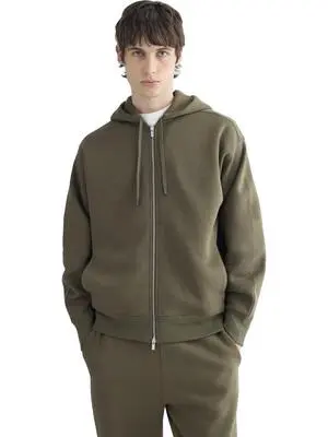 Everlane Luxe Fleece Full-zip Hoodie - Olive Night
