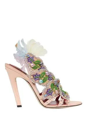 Valentino Garavani Dans Le Foyer Embellished Slingback Sandals - Multi